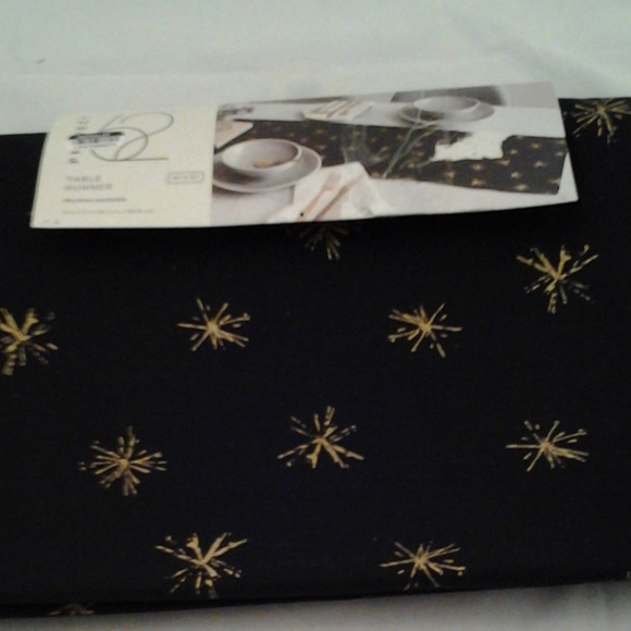 Project 62 | Dining | 72x4 Snowflake Table Runner Blackgold | Poshmark